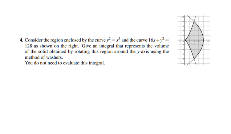 Solved 4. Consider the region enclosed by the curve y2 = x | Chegg.com