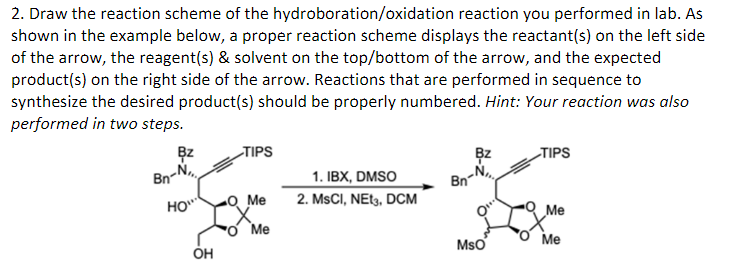Solved Draw the reaction scheme of the | Chegg.com