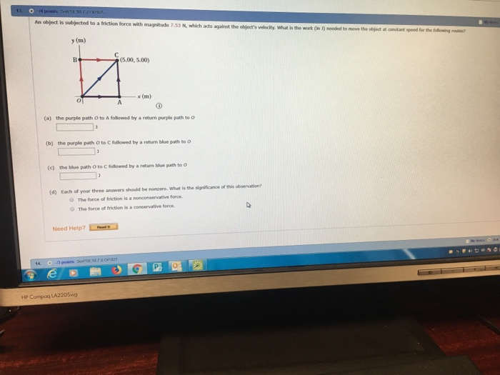 Solved An Object Is Subjected To A Friction Force With