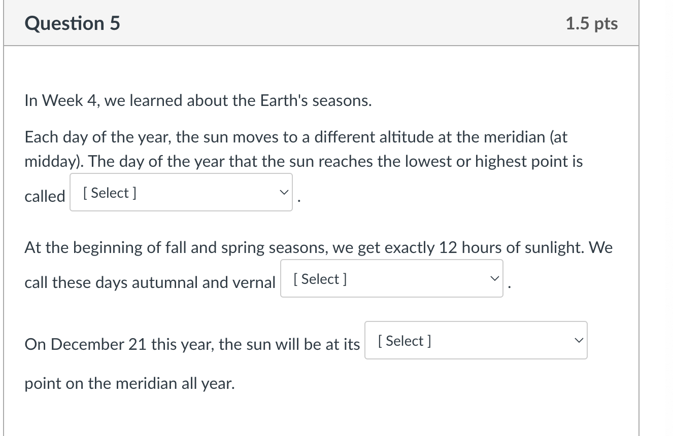 Solved Question 5In Week 4, ﻿we learned about the Earth's | Chegg.com