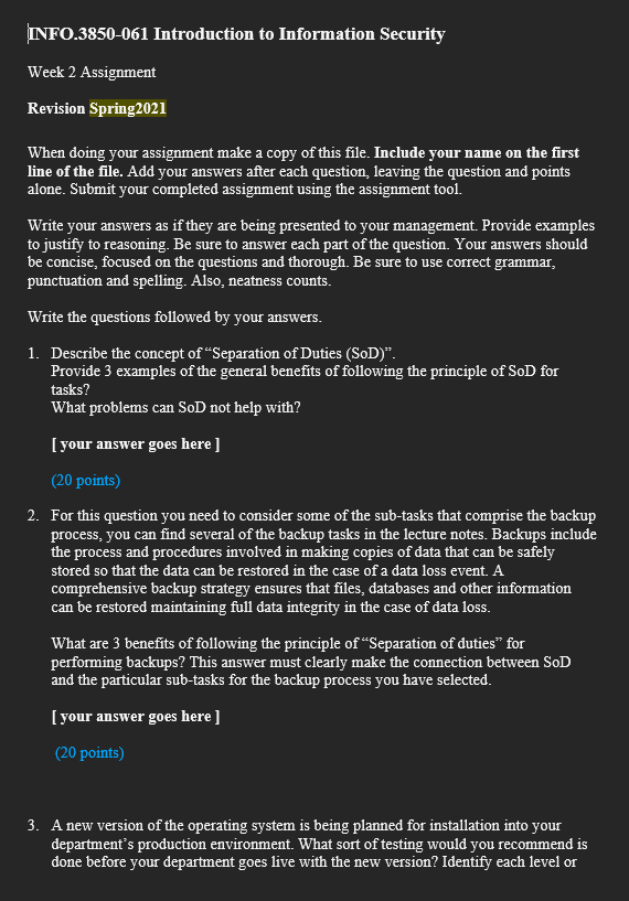 Solved When doing your assignment make a copy of this file. | Chegg.com