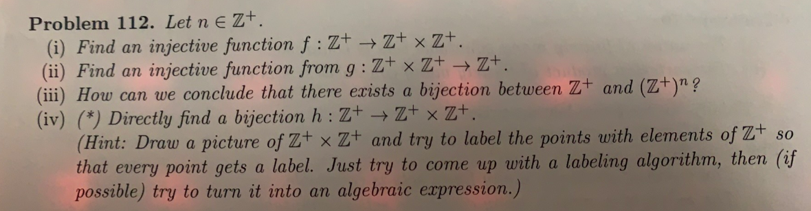 Solved Problem 112. ﻿Let ninZ+.(i) ﻿Find an injective | Chegg.com