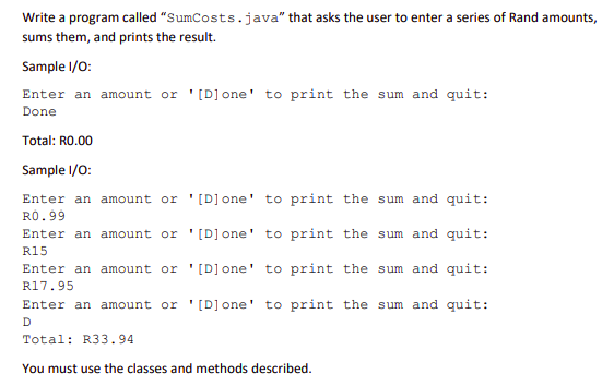 Solved Class Money An object of this class represents an | Chegg.com