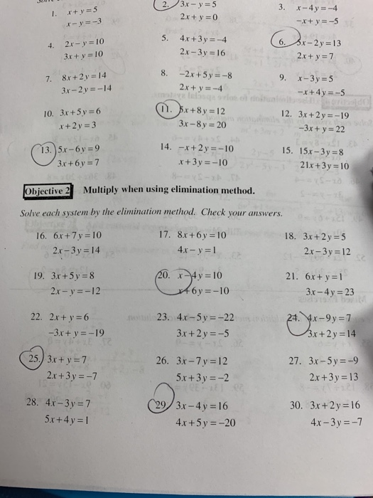 Solved 3 X 4y 4 x Y 5 5 4x 3y 4 2x y 10 4 10 2x Chegg