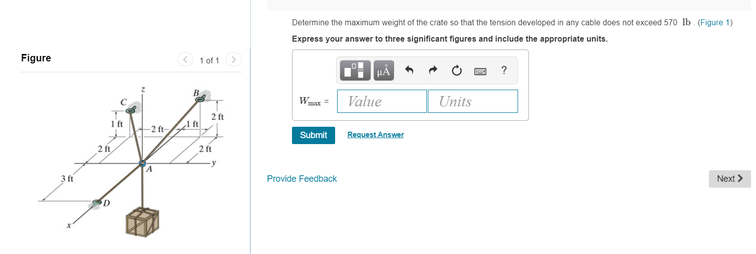 Solved Determine the maximum weight of the crate so that the | Chegg.com