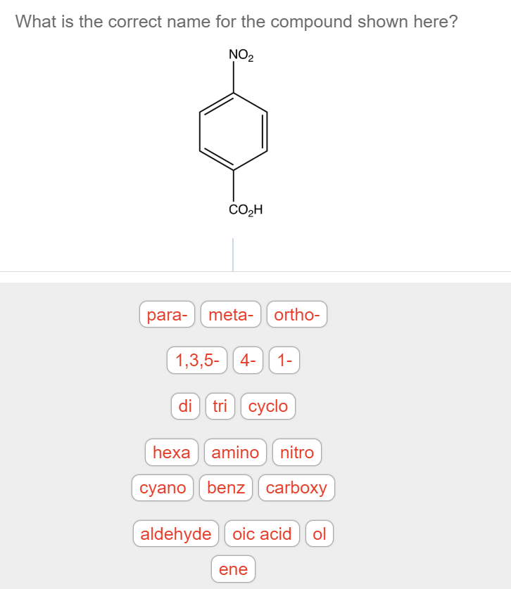 Solved What is the correct name for the compound shown here? | Chegg.com