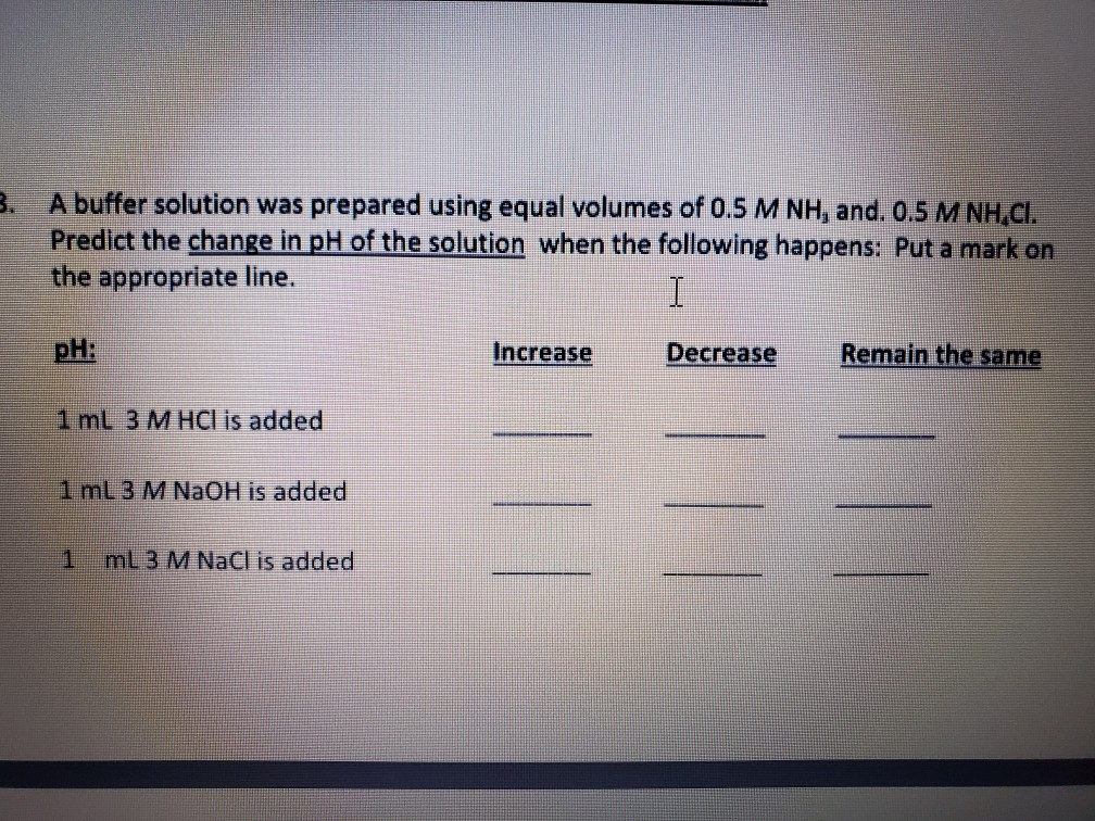Solved A buffer solution was prepared using equal volumes of | Chegg.com
