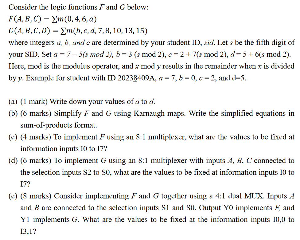 Solved F(A,B,C)=∑m(0,4,6,a) | Chegg.com