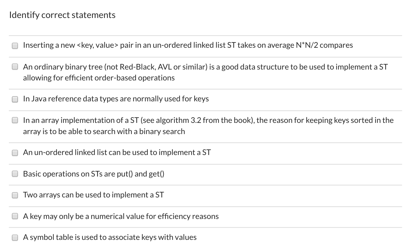 Identify correct statements Inserting a new pair in | Chegg.com