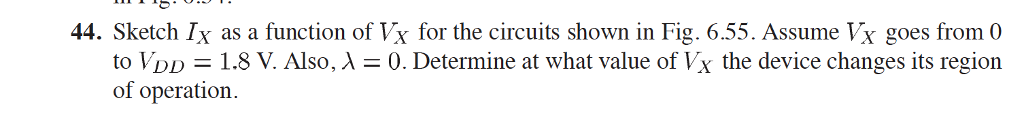 Solved 44. Sketch Ix as a function of Vx for the circuits | Chegg.com