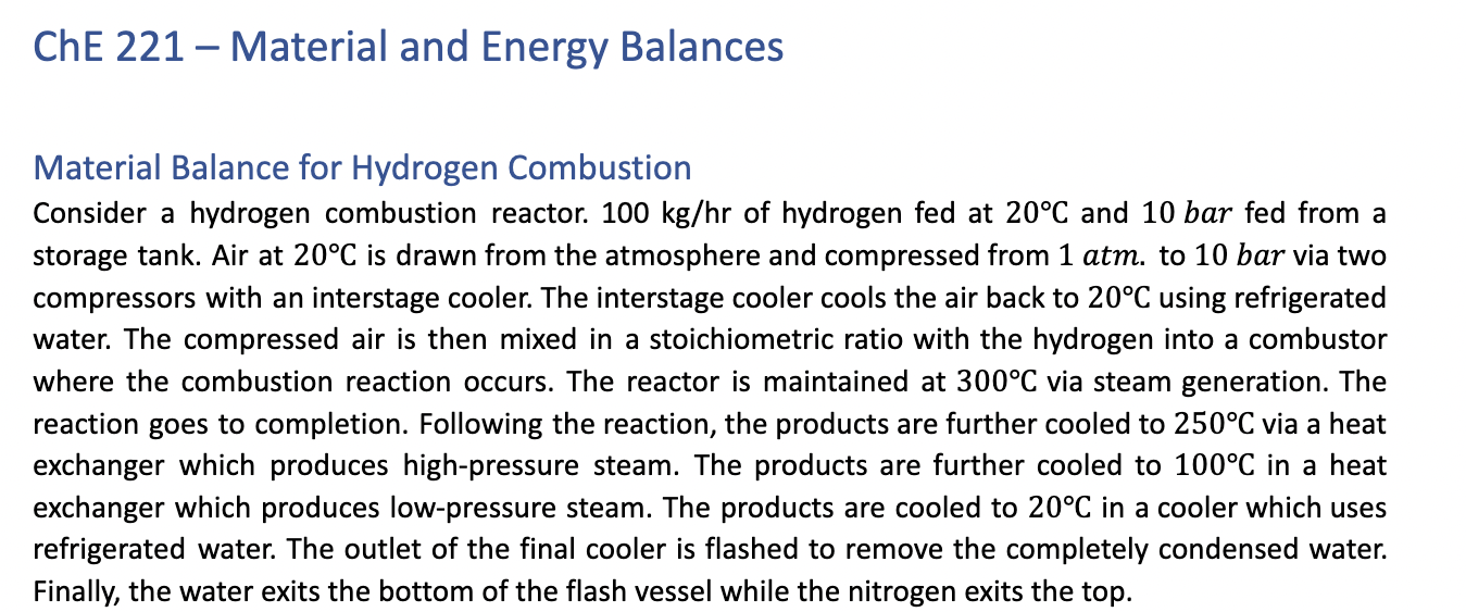 Solved ChE 221 - Material and Energy Balances Material | Chegg.com