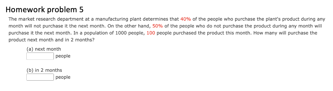 Solved Homework problem 5 The market research department at | Chegg.com