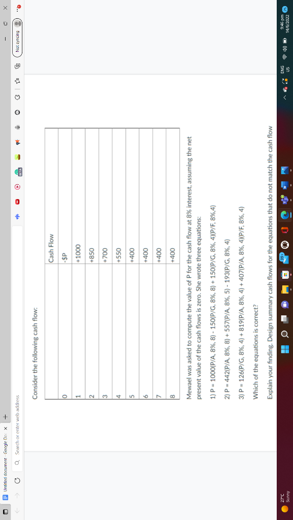 Solved D Untitled document - Google Doc X C 27°C Sunny Q | Chegg.com