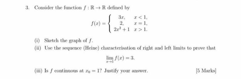 Solved 3. Consider the function : RR defined by 3.1, 2