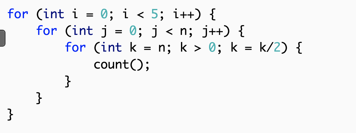 Solved = for (int i = 0; i