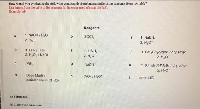 Solved How would you synthesize the following compounds from | Chegg.com