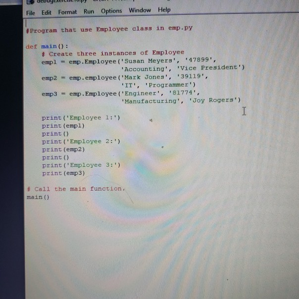 Solved you have an error filed Python program. There are no | Chegg.com