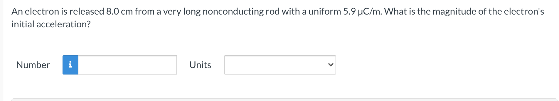Solved An electron is released 8.0 cm from a very long | Chegg.com