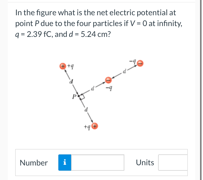 Solved In the figure what is the net electric potential at | Chegg.com