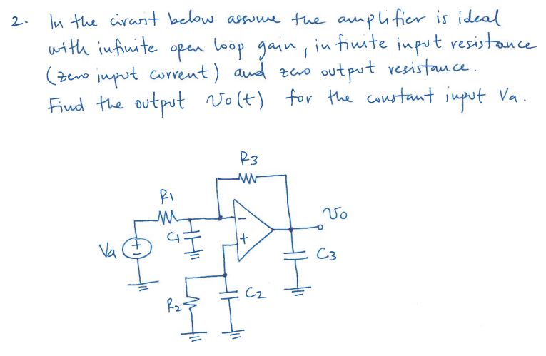 Solved In the circuit below, assume that the amplifier is | Chegg.com