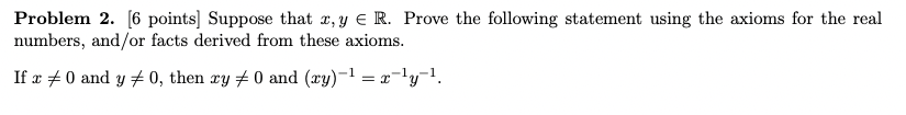 Solved Problem 2. [6 points] Suppose that x,y∈R. Prove the | Chegg.com