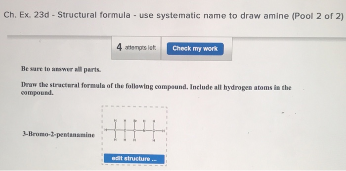 Solved Ch. Ex. 23d - Structural formula - use systematic | Chegg.com
