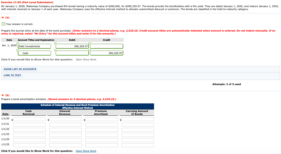 Solved Exercise 17-03 (Part Level Submission) On January 1, | Chegg.com