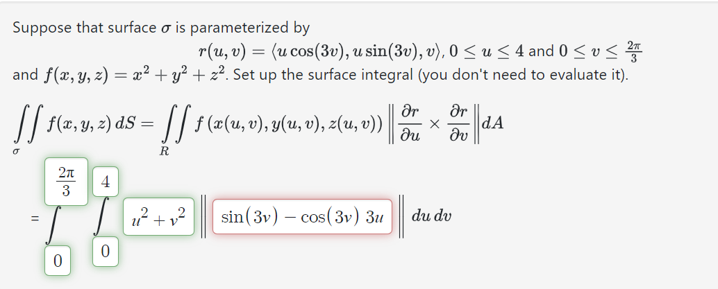 Solved Suppose that surface σ is parameterized by | Chegg.com