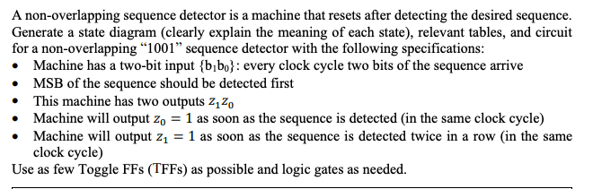 Solved A non-overlapping sequence detector is a machine that | Chegg.com