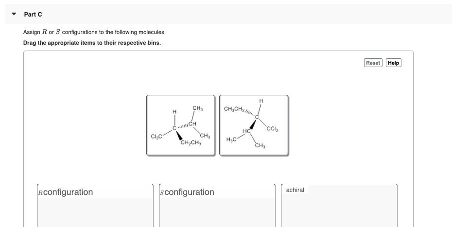 Solved Part A Assign R or S configurations to the following | Chegg.com