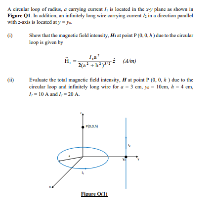 Solved A circular loop of radius, a carrying current is | Chegg.com