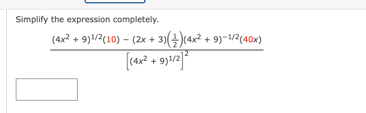 Solved Simplify the expression completely. | Chegg.com