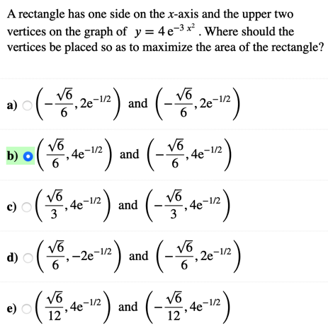 Solved A rectangle has one side on the x-axis and the upper | Chegg.com