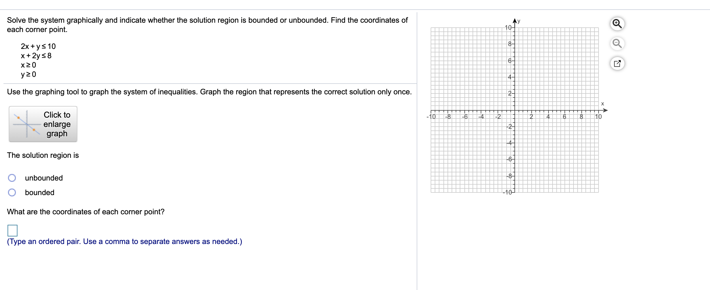 Solved Solve the system graphically and indicate whether the | Chegg.com