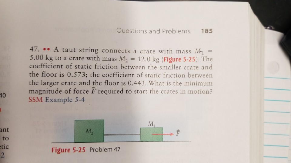 Solved Questions and Problems 185 47. •. A taut string | Chegg.com