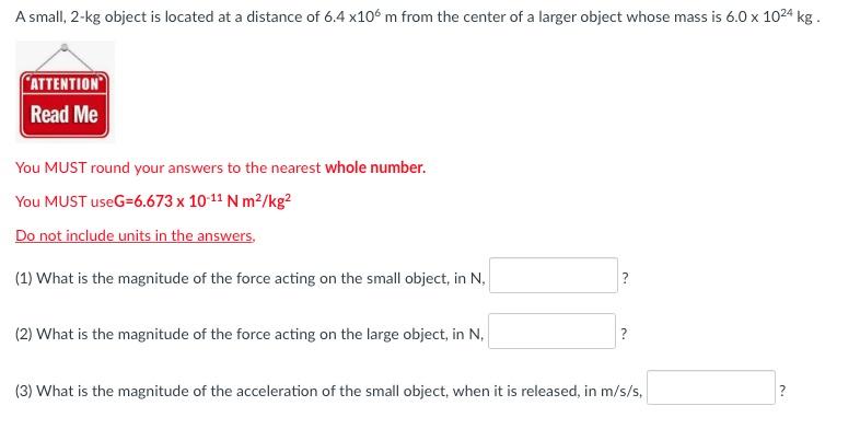 Solved A small, 2-kg object is located at a distance of 6.4 | Chegg.com