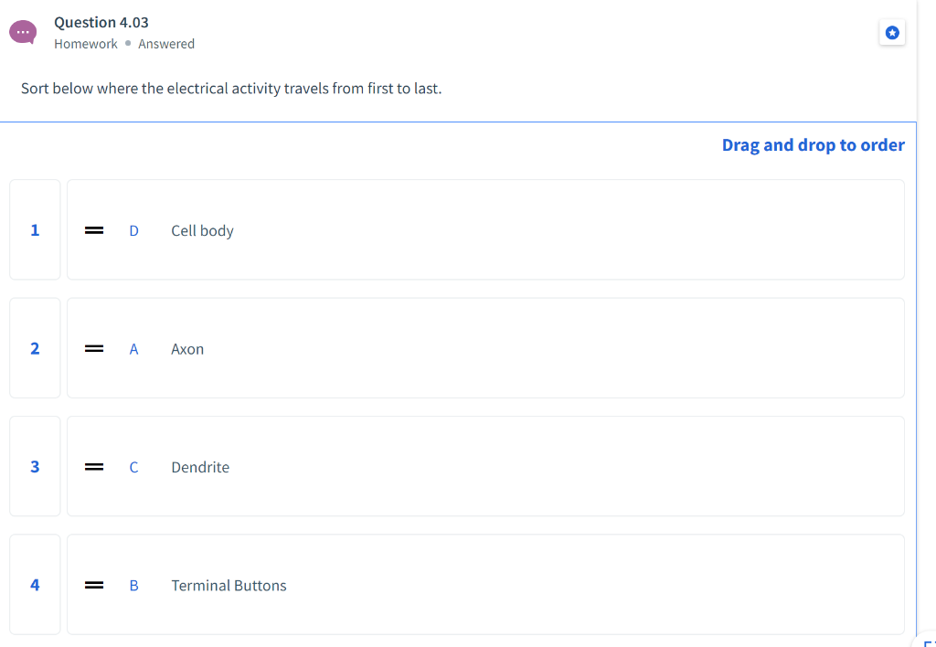 Solved Question 4.03 . Homework Answered Sort below where | Chegg.com