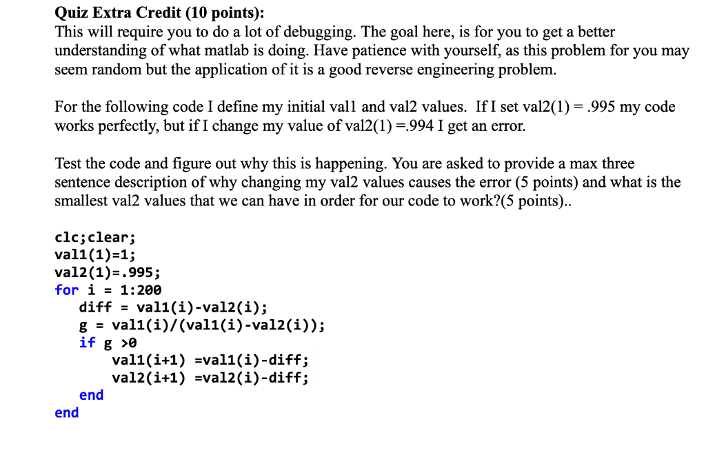 Solved Quiz Extra Credit (10 points): This will require you | Chegg.com