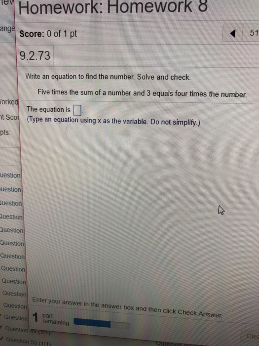 Solved eHomework: Homework 8 ange score: 0 of 1 pt 51 9.2.73 | Chegg.com