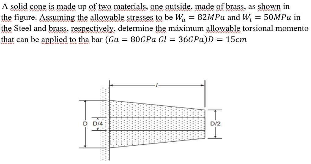Solved A solid cone is made up of two materials, one | Chegg.com