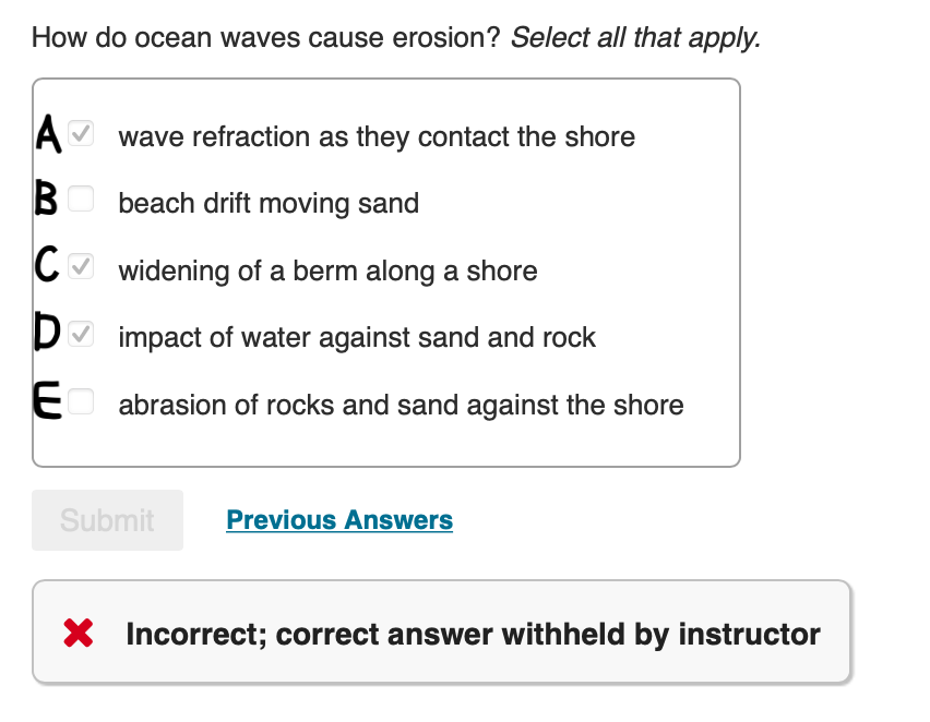Wave Erosion Worksheet