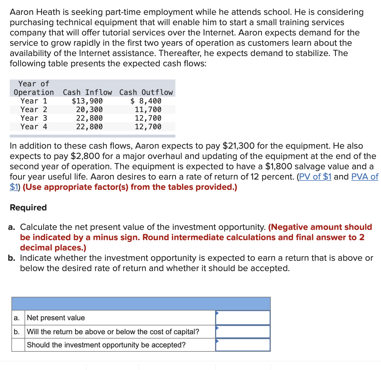 Solved Aaron Heath is seeking part-time employment while he | Chegg.com