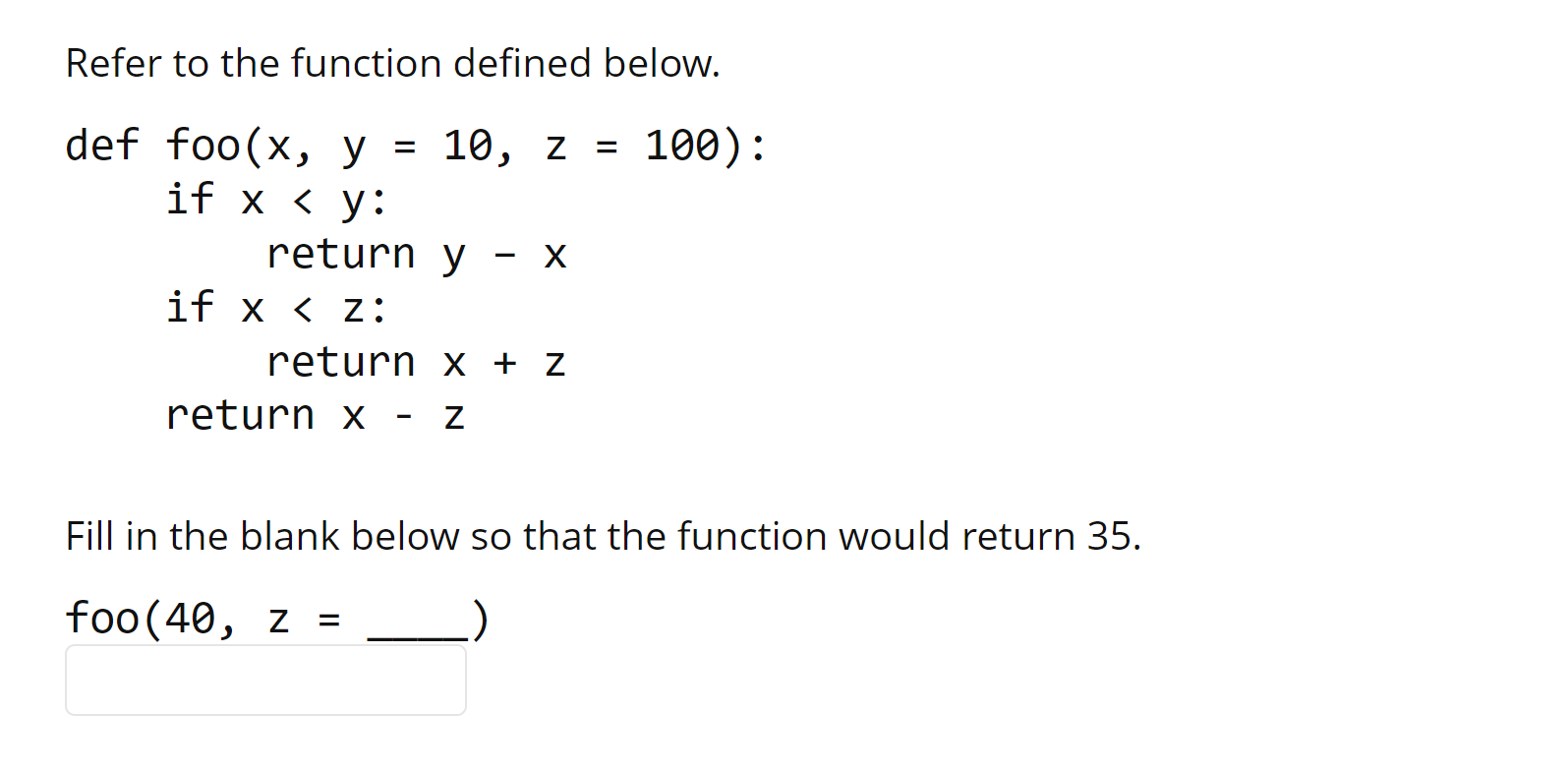 Solved Refer to the function defined below. def | Chegg.com