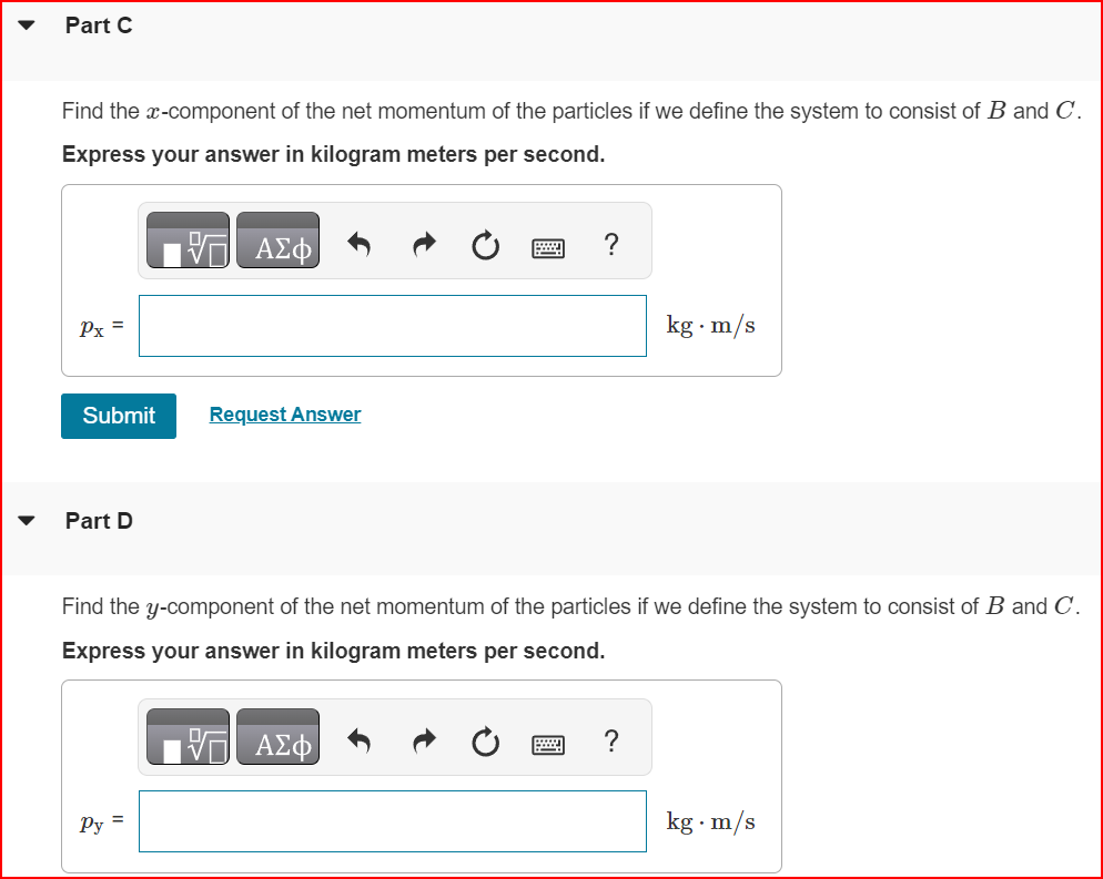 Solved Three objects A,B, and C are moving as shown in the | Chegg.com
