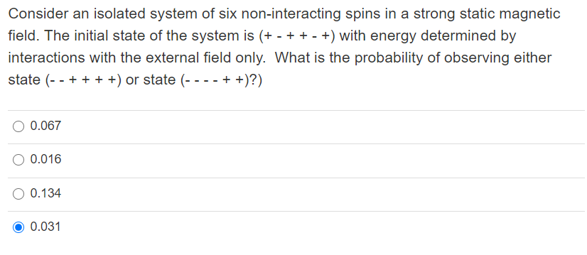 Solved Consider an isolated system of six non-interacting | Chegg.com