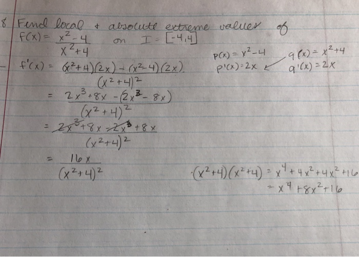 Solved I know I need to set the first derivative equal to | Chegg.com