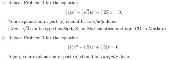 Solved 1. a With pencil and paper, find the general solution | Chegg.com
