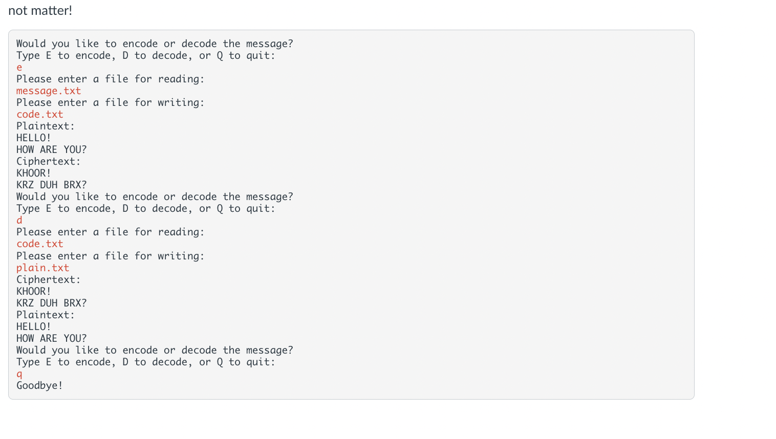 Solved Caesar Cipher Objective: practicing with data | Chegg.com