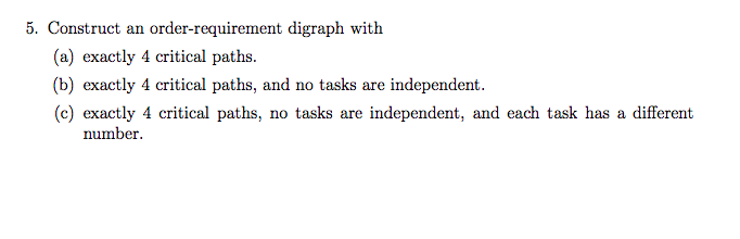 Solved 5. Construct an order-requirement digraph with (a) | Chegg.com