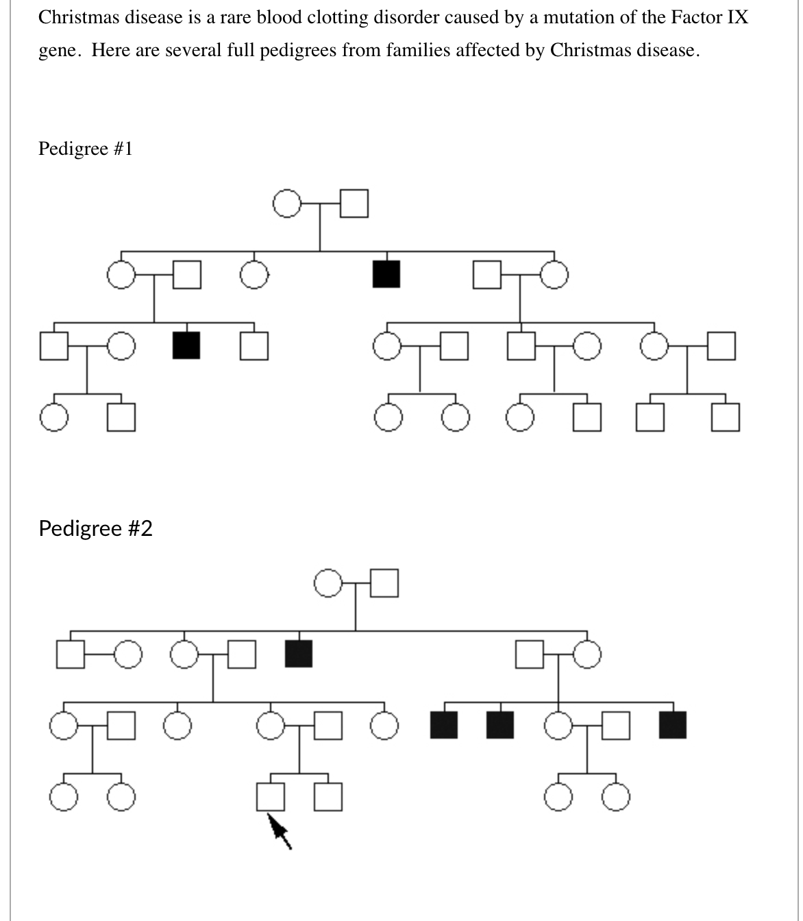 Solved Pedigree \#3 A) Based on these pedigrees, how is | Chegg.com